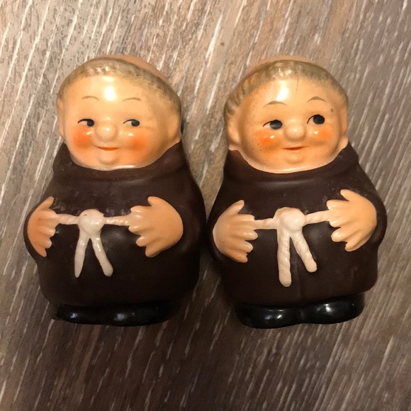 Dining & Serving Kitchen & Dining Monk Salt and Pepper Shakers Salt ...